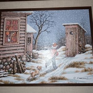 C. Carson | Art | Vintage Carson Canvas Oil Painting | Poshmark